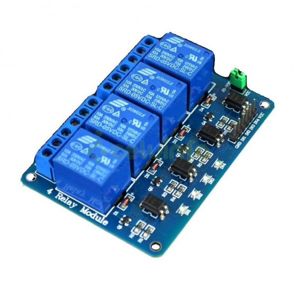 Módulo 4 Canales Relé 5V Compatible con Arduino