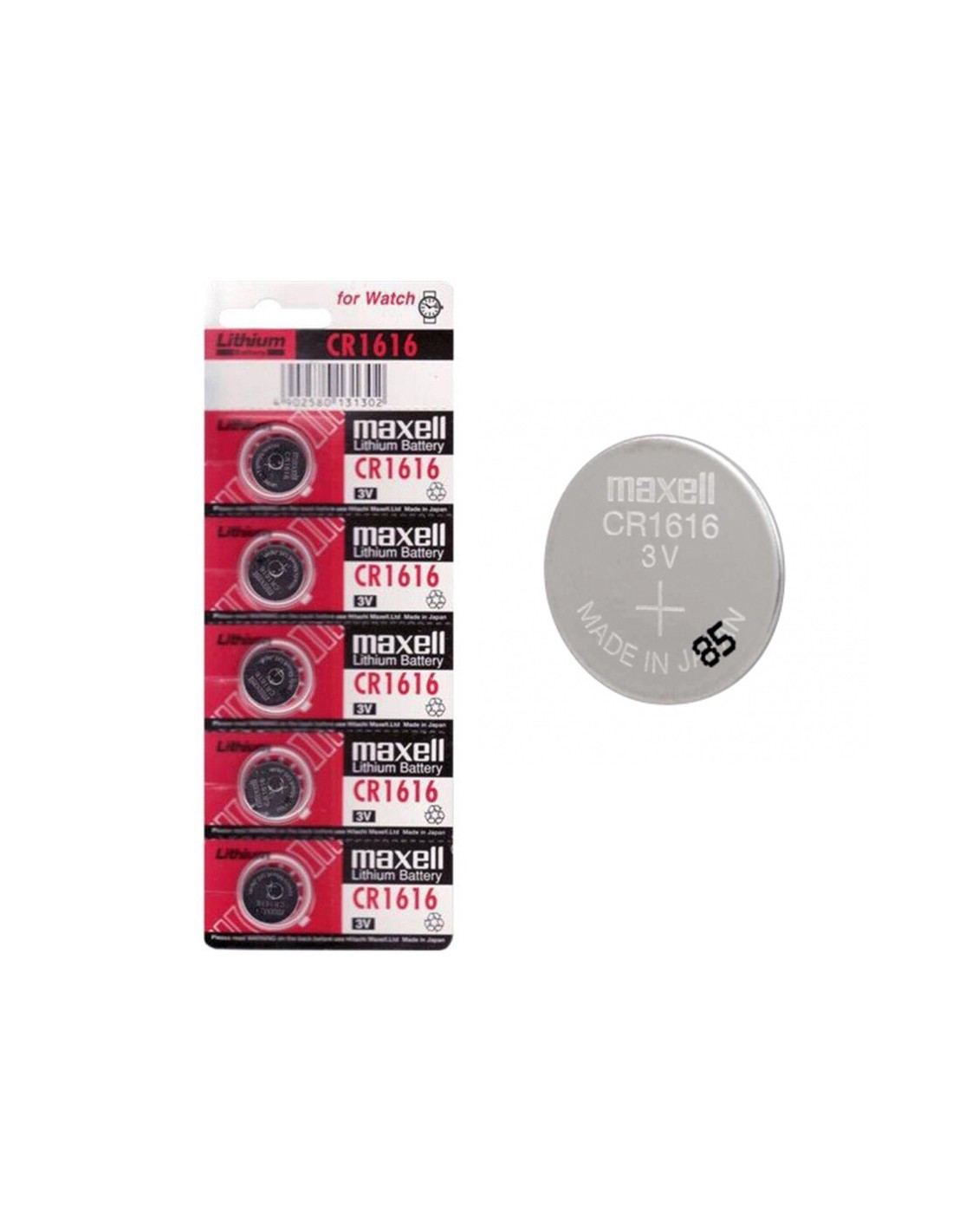 Pila botón CR1616 3V Litio paquete 5 unidades